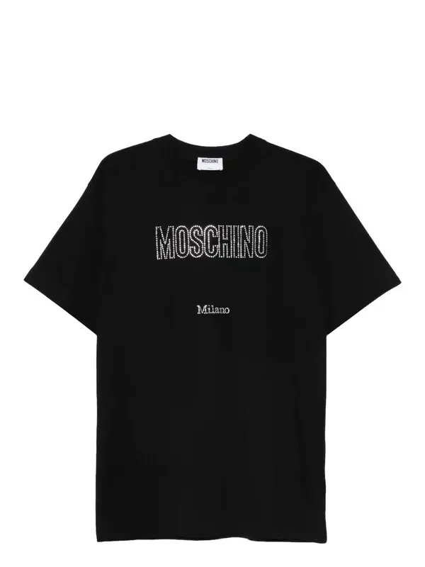 Moschino Logo-embellished T-shirt - Black
