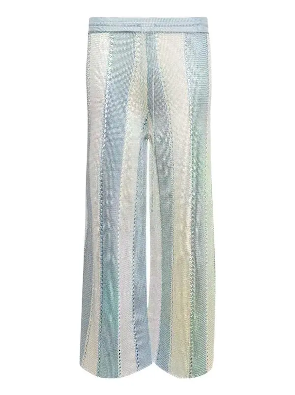 Calle Del Mar Cabana Stripes Knit Trousers - Blue