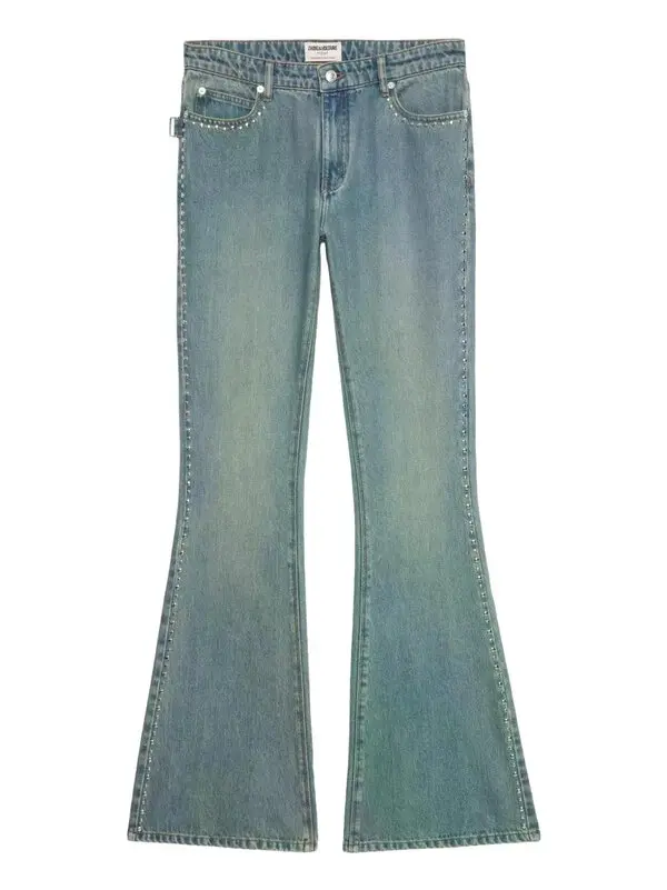Zadig&Voltaire Eclip Stud-embellished Flared Jeans - Blue
