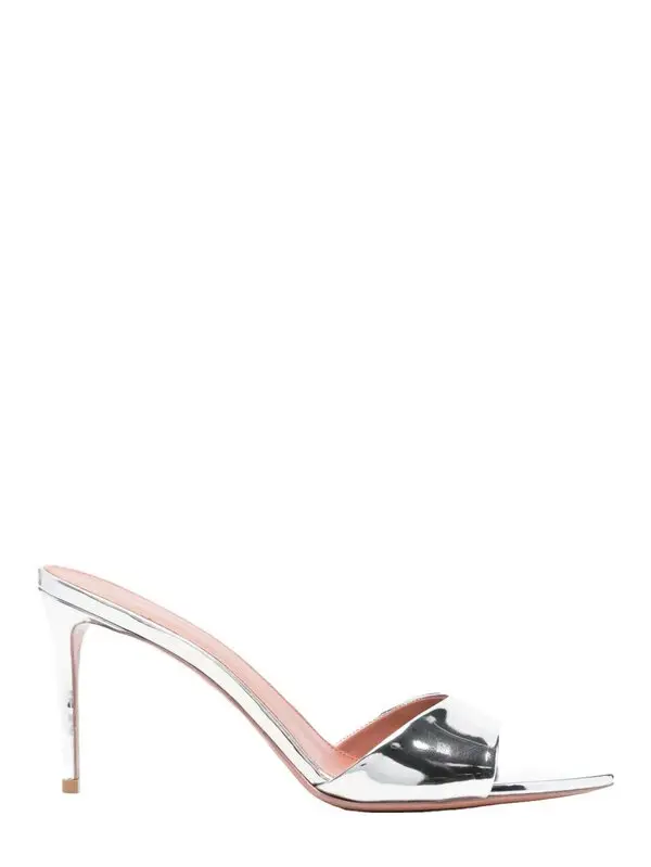 CASTAGNA 80mm Alixia Heeled Mules - Silver