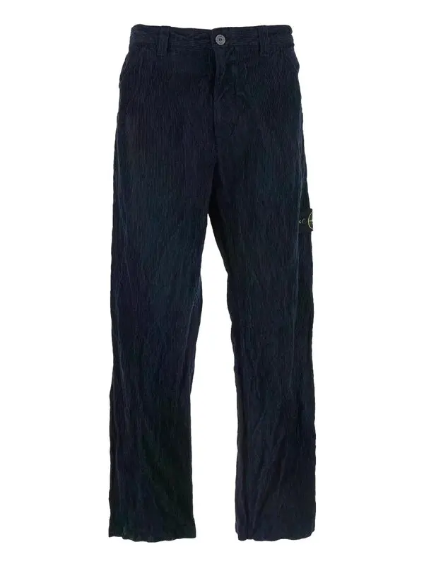 Stone Island Corduroy Patch-pocket Trousers - Blue