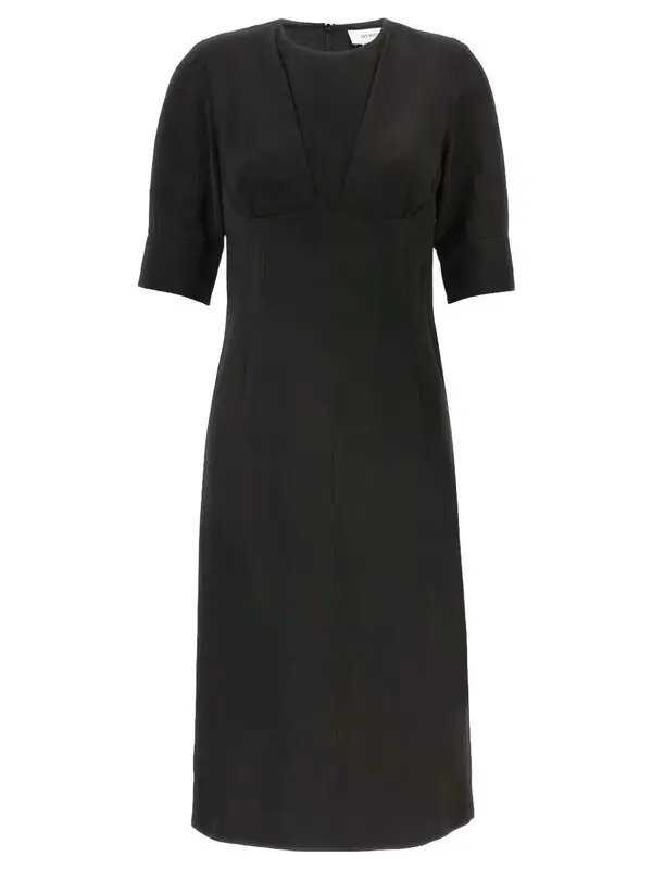 Sportmax Short-sleeve Crew-neck Dress - Black