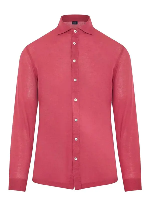 BARBA NAPOLI Linen Shirt - Red