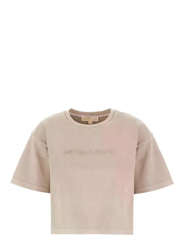 Michael Kors Logo-debossed T-shirt - Neutrals