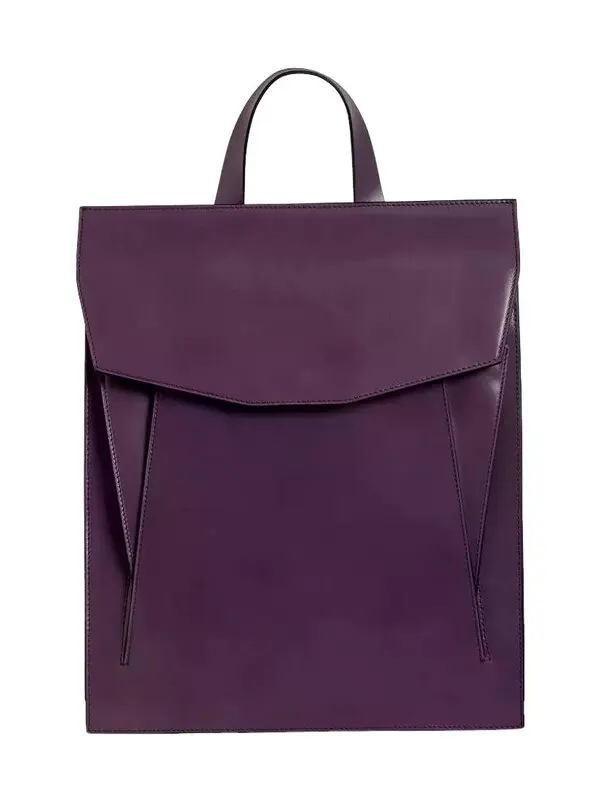 MERRYL TIELMAN Claudie Flap-pocket Leather Backpack - Purple