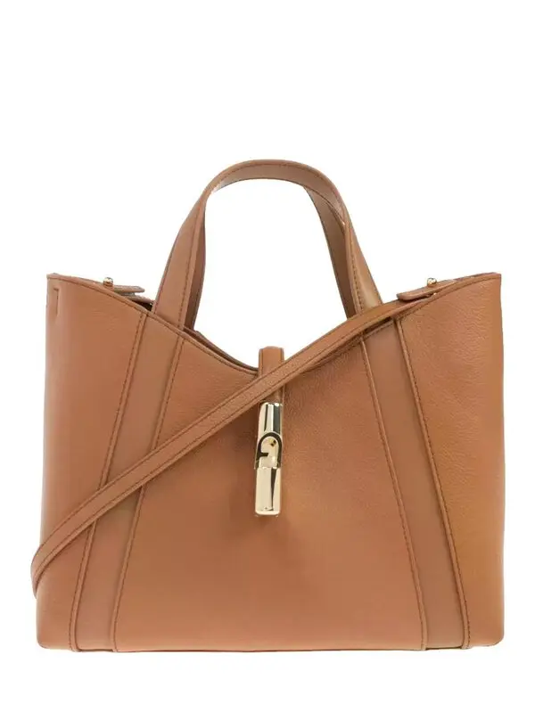 Furla Leather Tote Bag - Brown