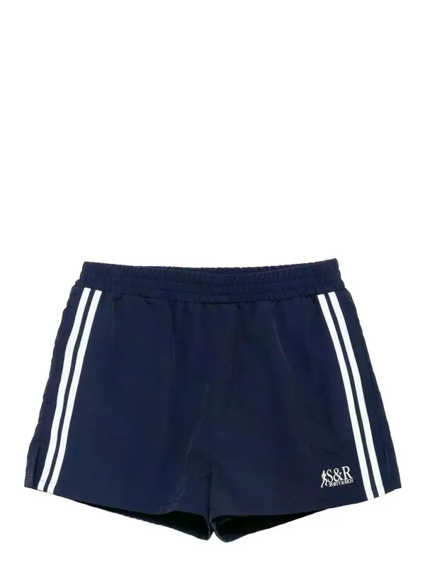 SPORTY & RICH Runner Track Short - Blue