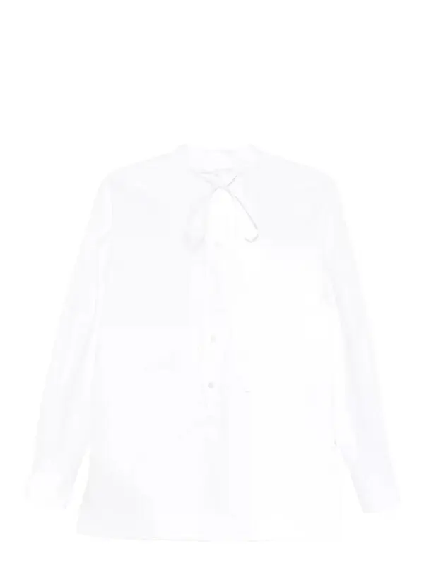 Gucci Neck-tie Long-sleeve Shirt - White