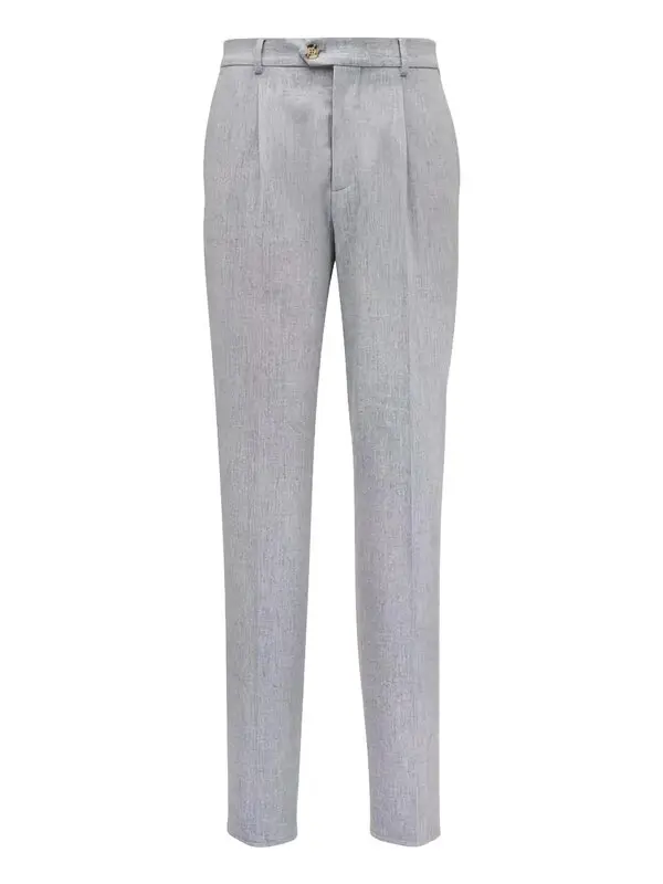 Brunello Cucinelli Pleated Wool Trousers - Grey