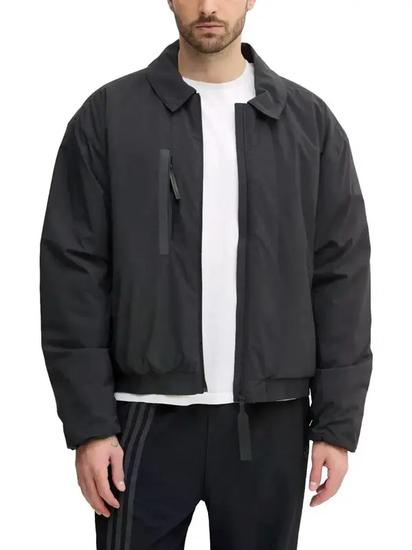Adidas Three-stripe Panelled Jacket - Black