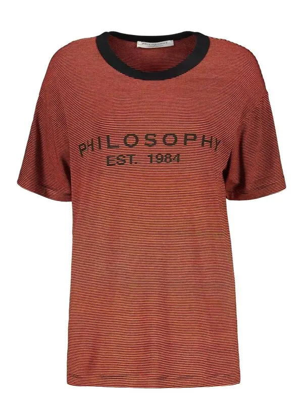 Philosophy Di Lorenzo Serafini Striped T-shirt - Brown