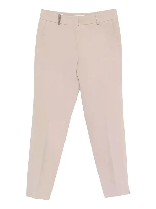 Peserico Cropped Trousers - Neutrals