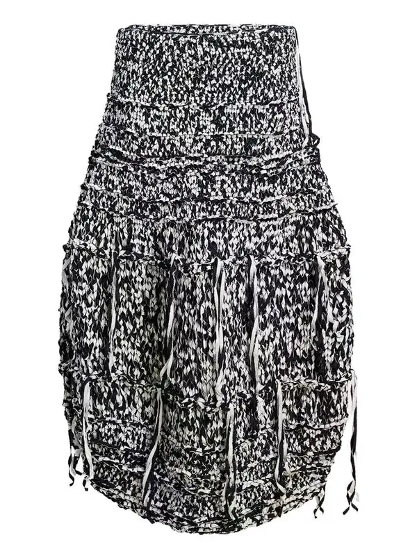 Khaite Inna Tiered Skirt - Blue