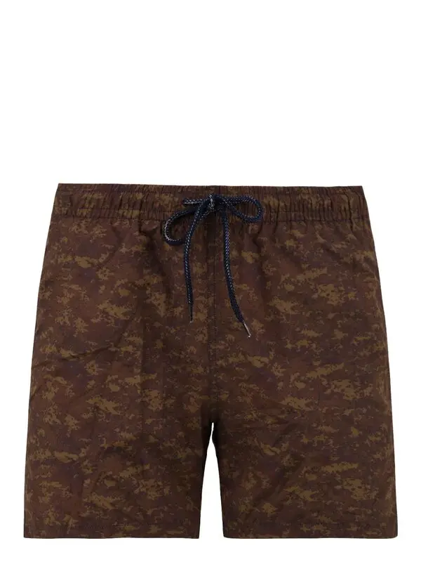 DRUMOHR Printed Swim Shorts - Brown