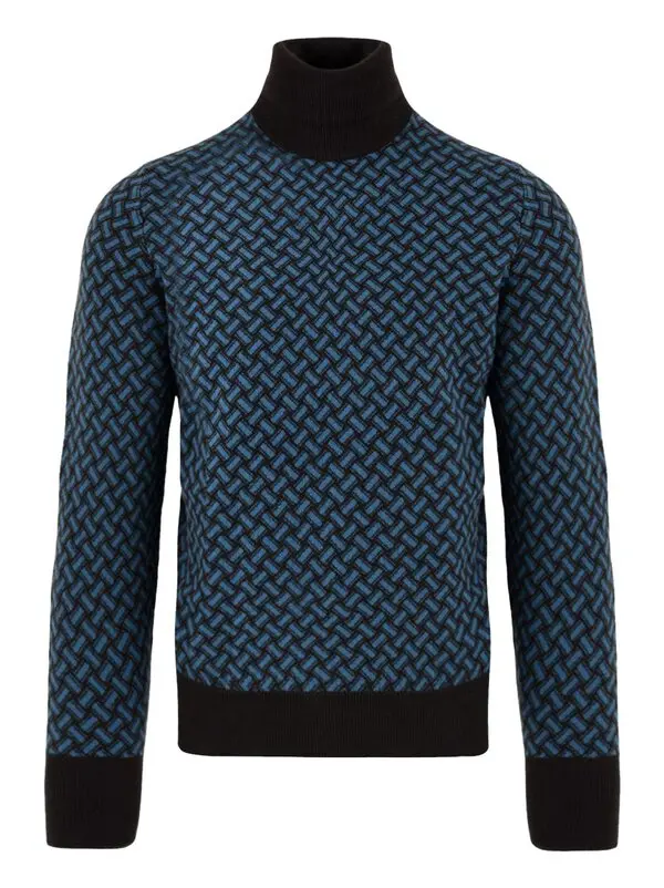 DRUMOHR Patterned Sweater - Azzurro/moro
