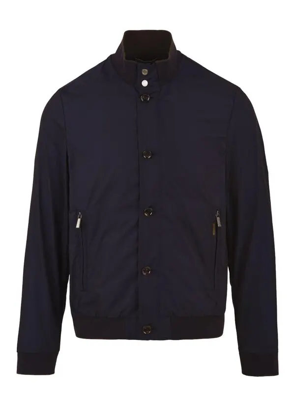 MOORER Button Detailed Jacket - Blue