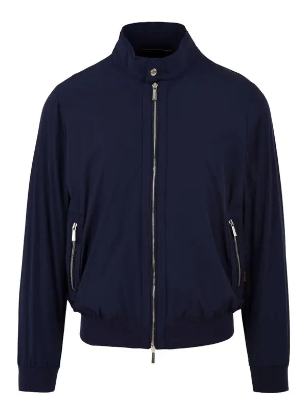 MOORER Zip-up Jacket - Blue