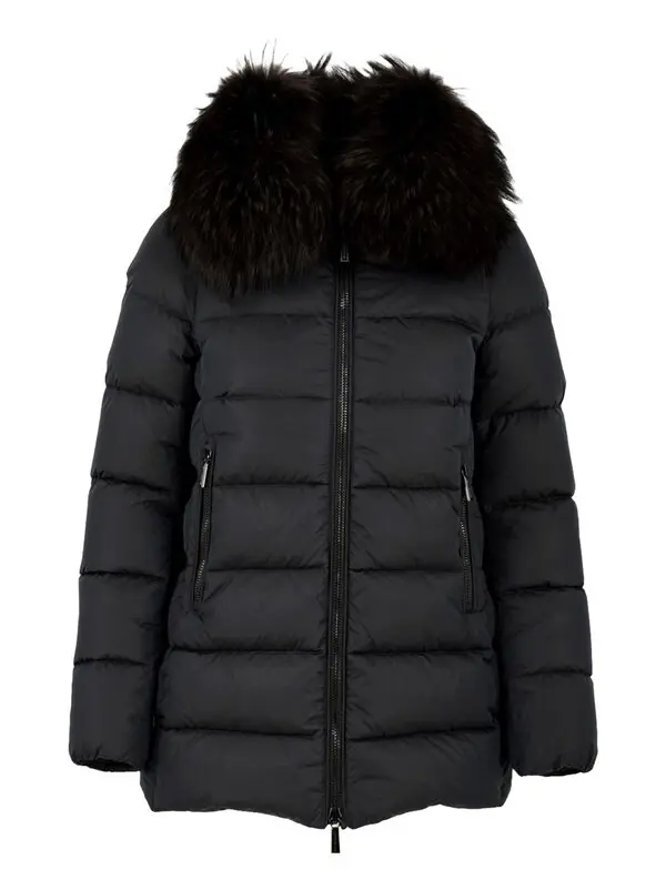 MOORER Quilted Coat - U0315 Petrol