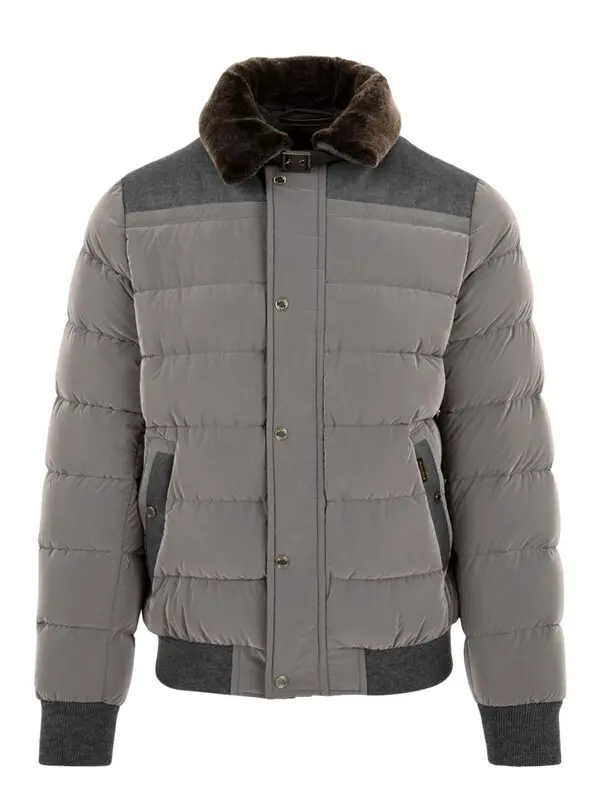 MOORER Quilted Down Padded Jacket - Beige