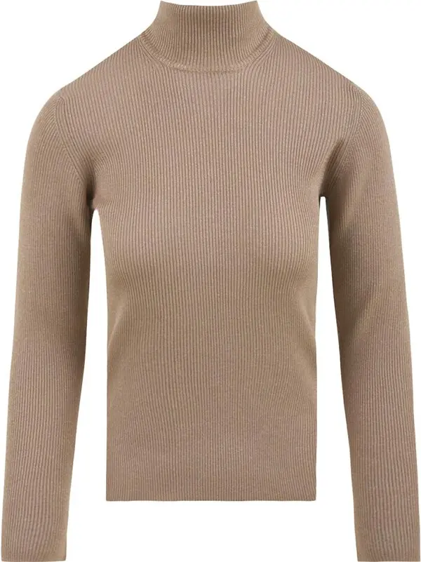 DRUMOHR Ribbed Turtleneck Pullover - Sand