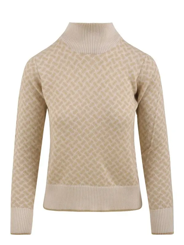 DRUMOHR Patterned Turtleneck Sweater - Sand