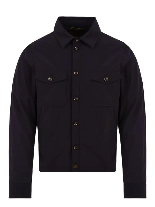 MOORER Buttoned Jacket - Blue