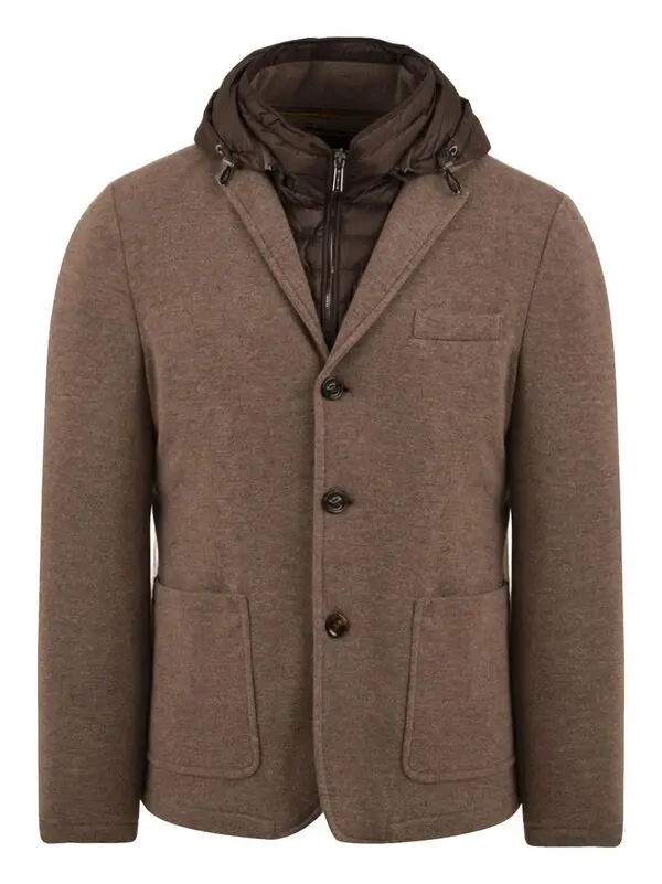 MOORER Wool And Cashmere Blazer - Beige