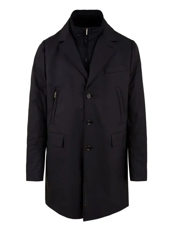 MOORER Tailored Overcoat - Blue
