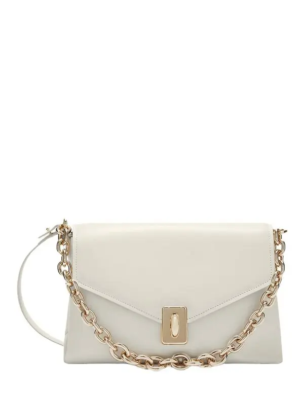 Furla Crossbody Bag With Chain Strap - Cream