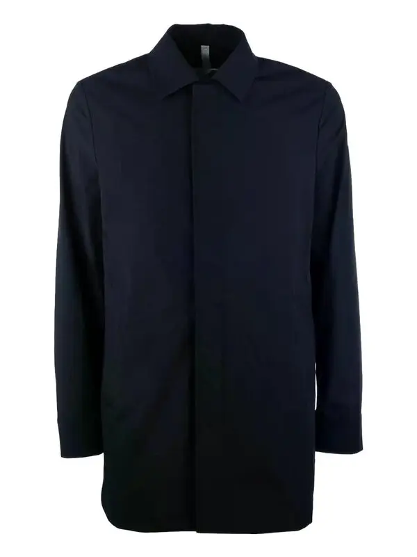 DUNO Single-breasted Trench Coat - Blue