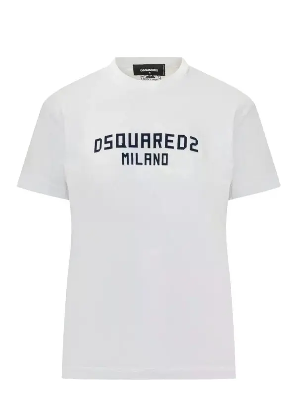 Dsquared2 Logo-embroidered T-shirt - White
