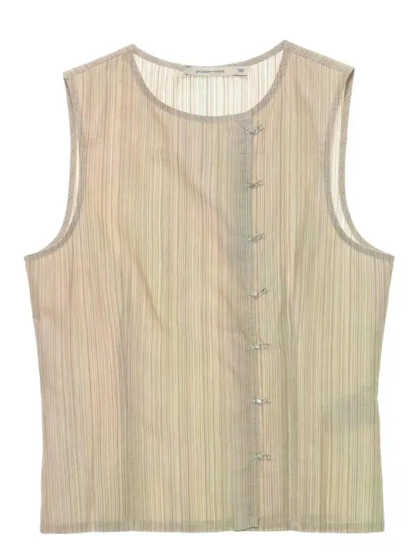 Paloma Wool Striped Hook-and-eye Vest - Neutrals