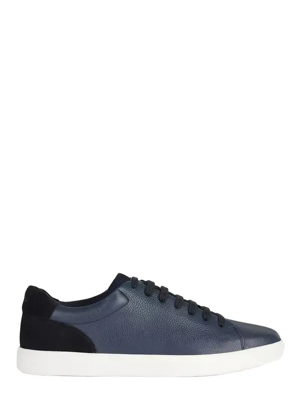 Geox Avola Leather Panel Trainers - Blue
