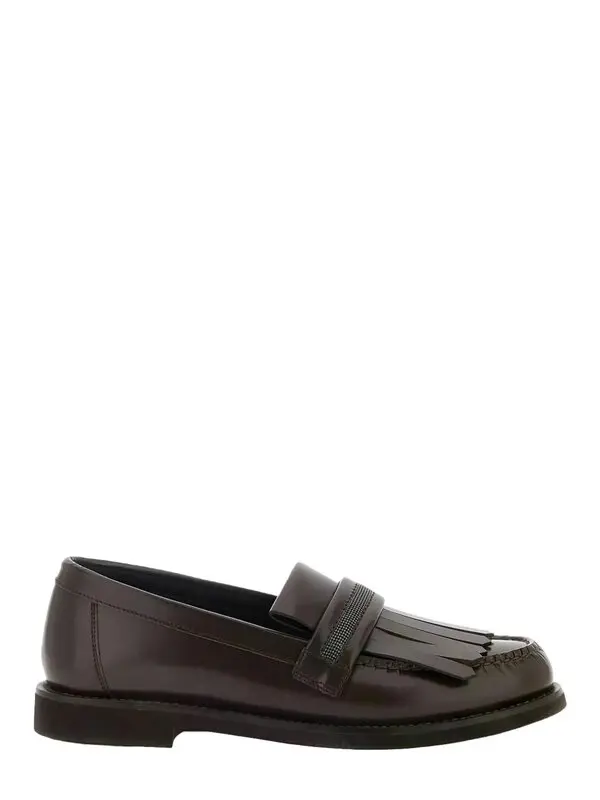 Brunello Cucinelli Monili-chain Loafers - Brown