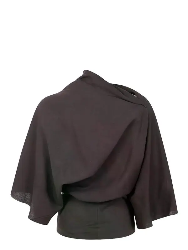 Rick Owens Draped Cowl-neck Top - Brown