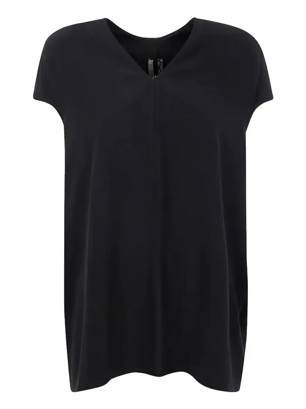Rick Owens V-neck Short-sleeve Blouse - Black