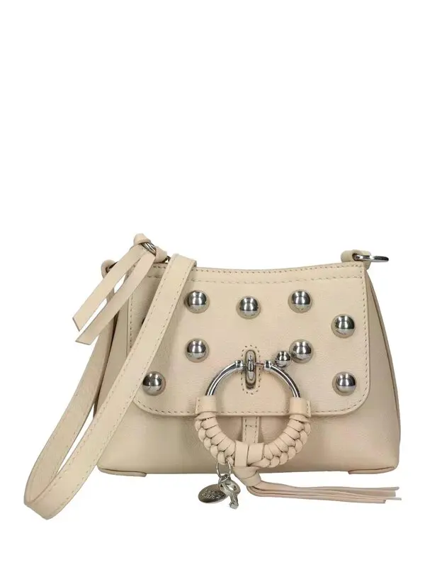 See By Chloé Ring-detail Studded Crossbody Bag - Neutrals