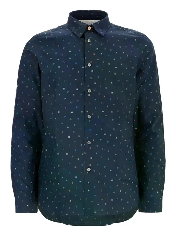 Paul Smith Letter-print Shirt - Blue
