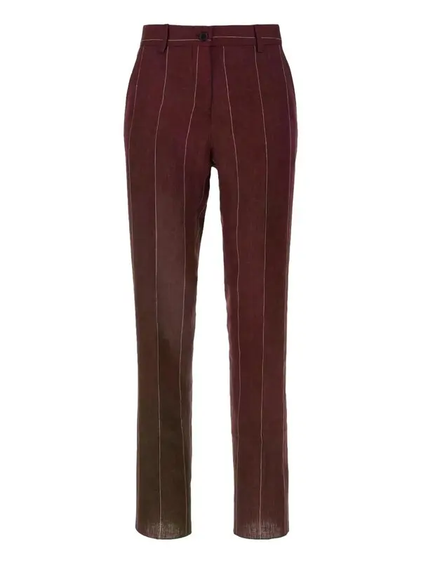 COLAMARINO Pinstriped Suit - Red
