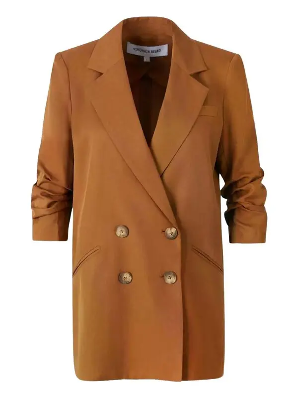 Veronica Beard Rupert Double-breasted Blazer - Orange