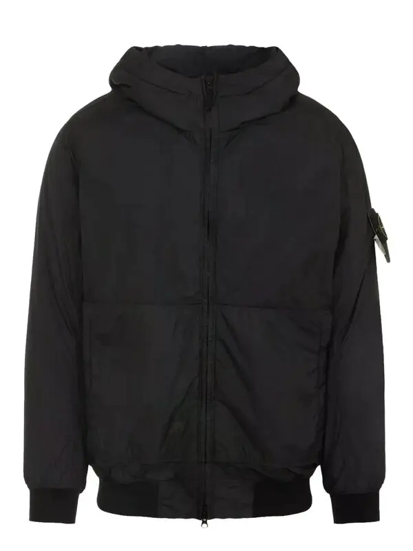 Stone Island Hooded Panelled Jacket - Black