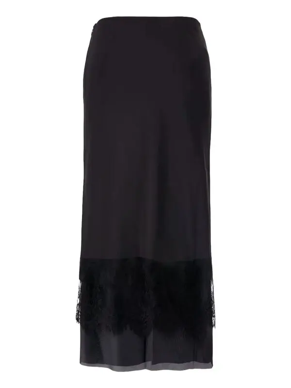 We11Done Lace-trimmed Maxi Skirt - Black