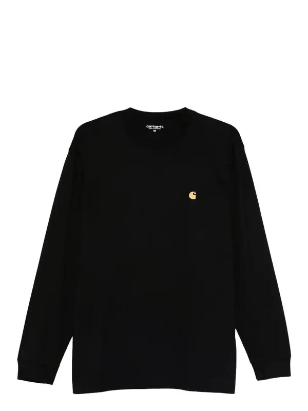 Carhartt Work In Progress Logo-embroidered Long-sleeve T-shirt - Black