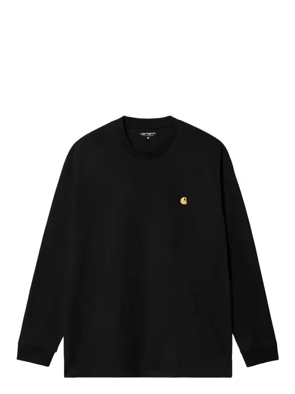 Carhartt Work In Progress Logo-embroidered Long-sleeve T-shirt - Black