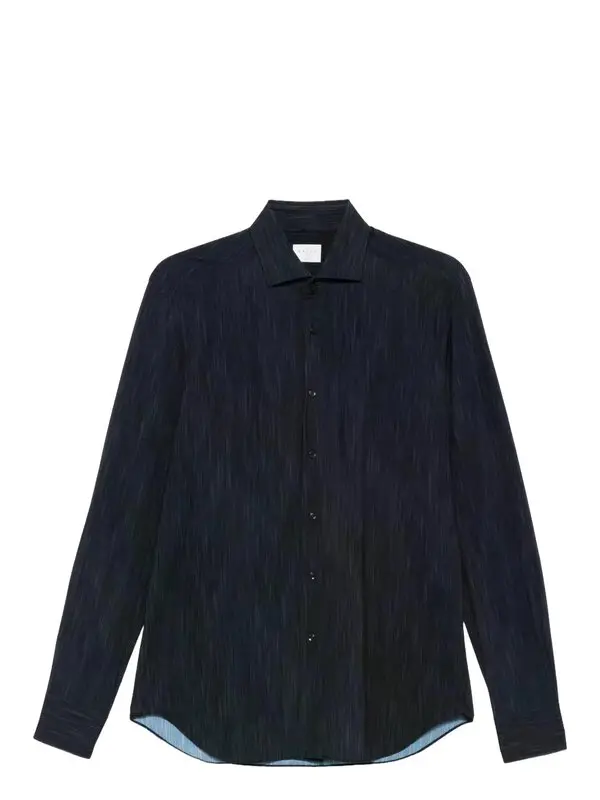 XACUS Textured Long-sleeved Shirt - Blue