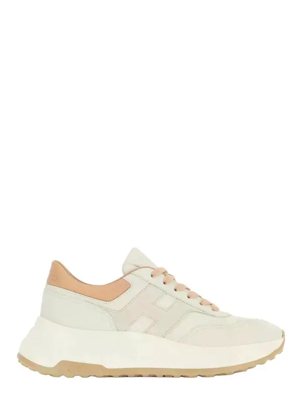 Hogan Hi-fi Panelled Leather Trainers - Neutrals