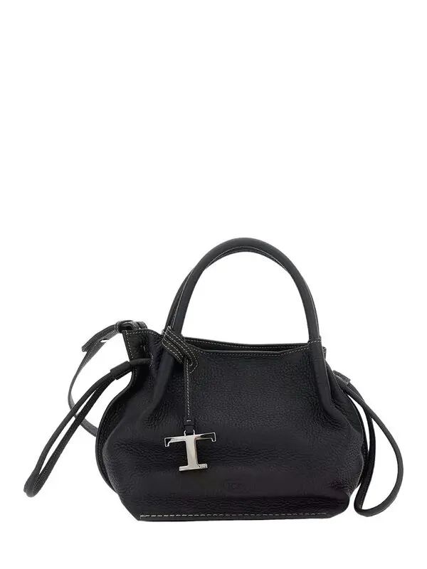 TOD'S T-logo Tote Bag - Black