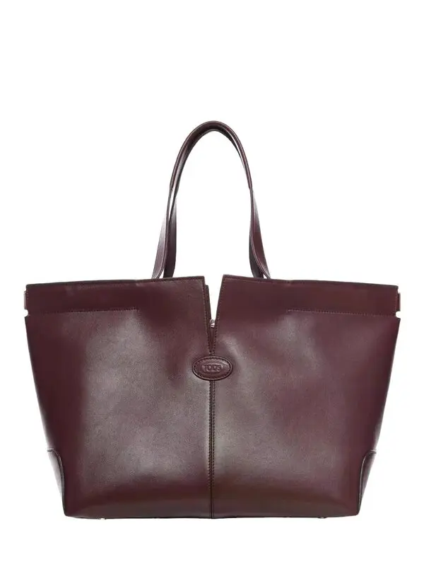 TOD'S Leather Tote Bag - Red