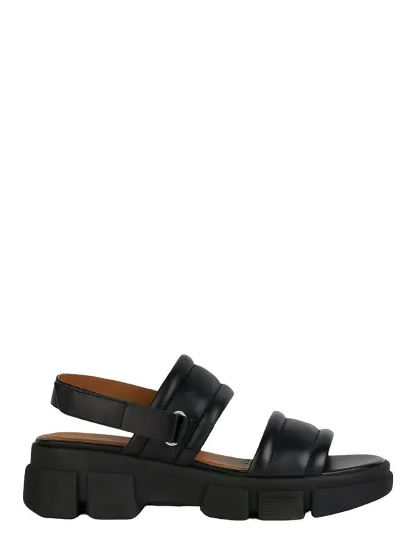 Geox Lisbona Padded Platform Sandals - Black