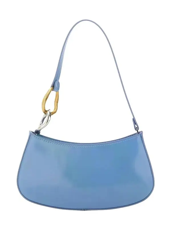 Staud Ollie Leather Shoulder Bag - Blue